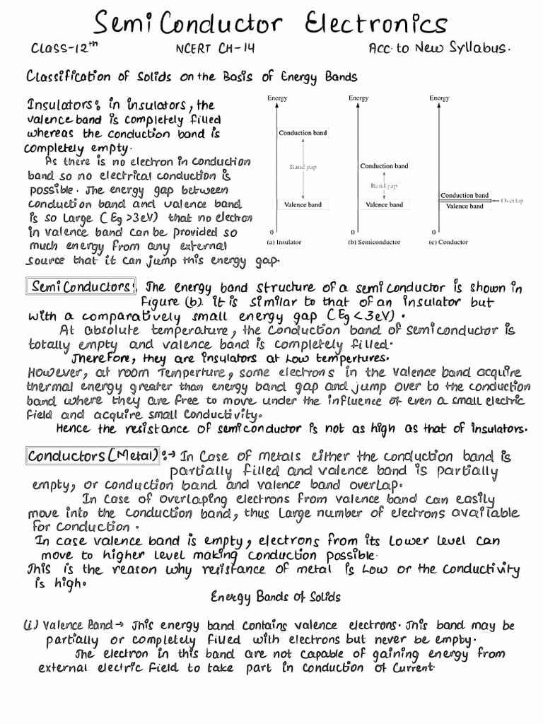 Semiconductor Notes 2023 | PDF