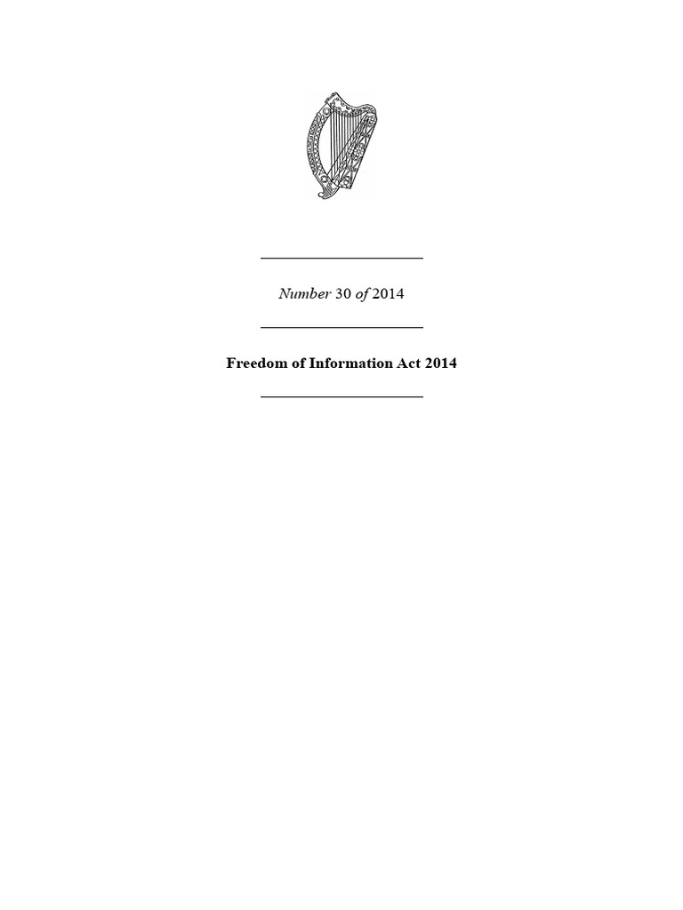 Ireland - FOI Act 2014 | PDF | Freedom Of Information Laws By Country ...
