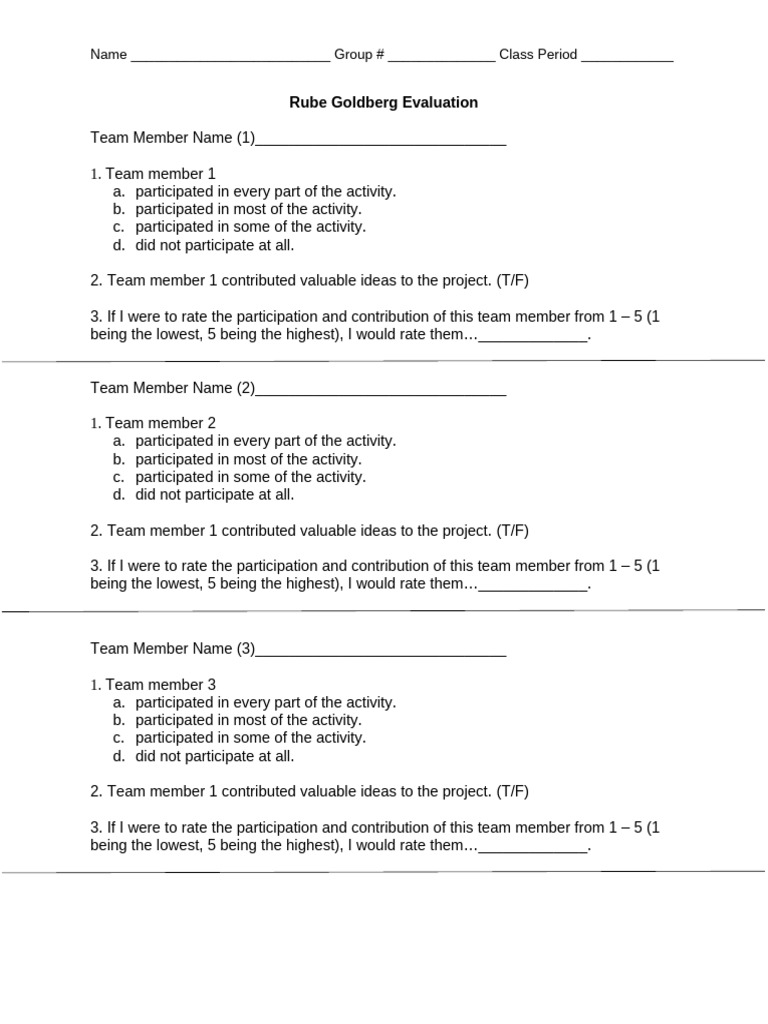 GREYSON WELLS - Rube Goldberg Evaluation | PDF