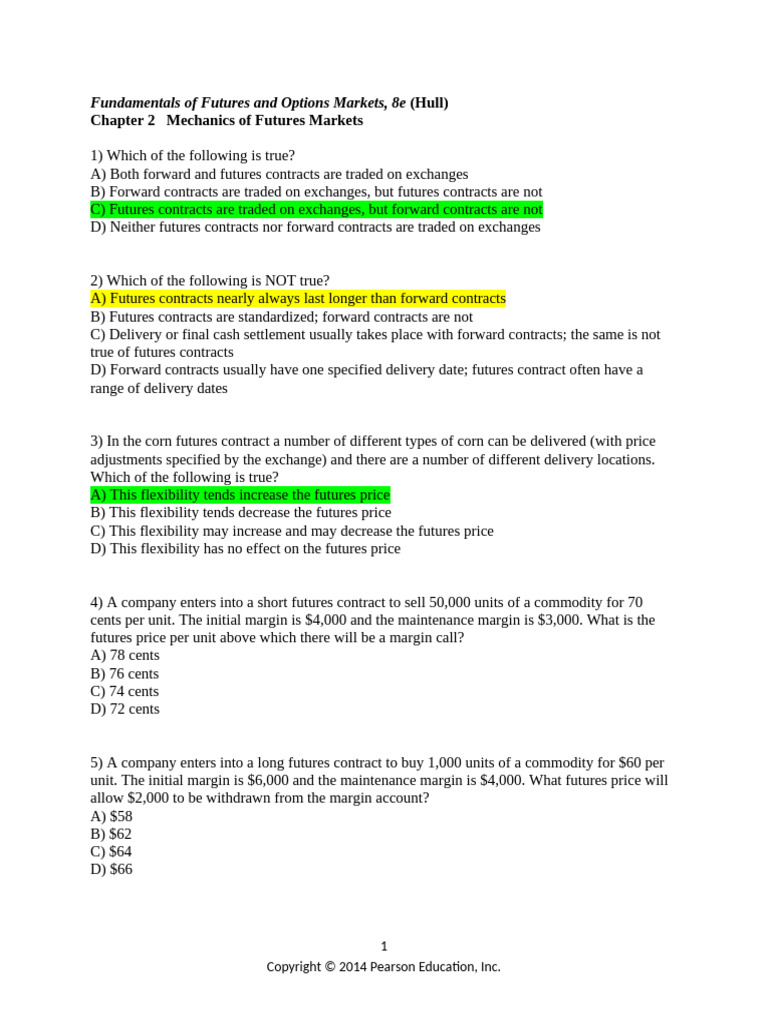 Chap-2-deri | PDF | Futures Exchange | Futures Contract