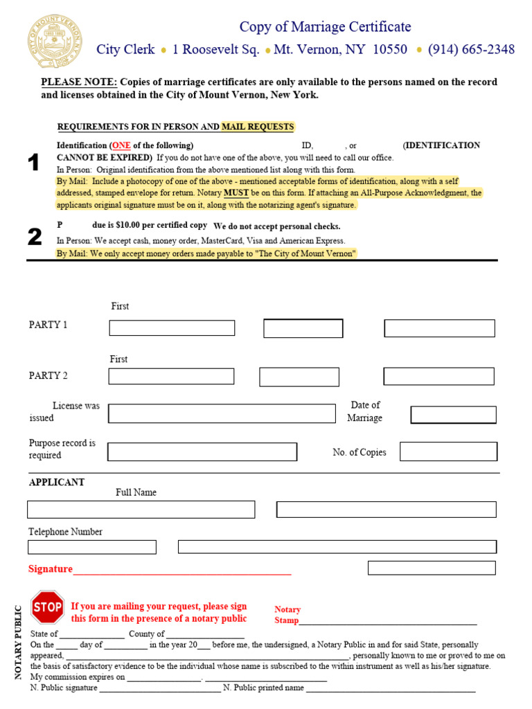 Application For Marriage Certificate | PDF | Identity Document ...