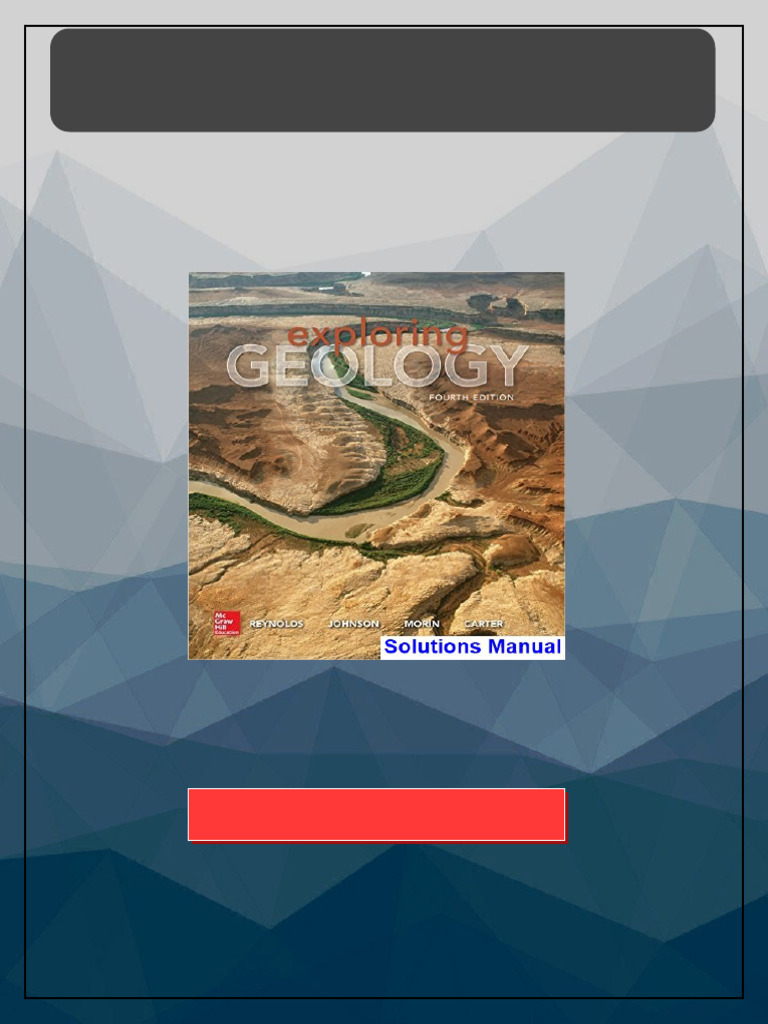 Exploring Geology 4th Edition Reynolds Solutions Manual No Waiting Time ...