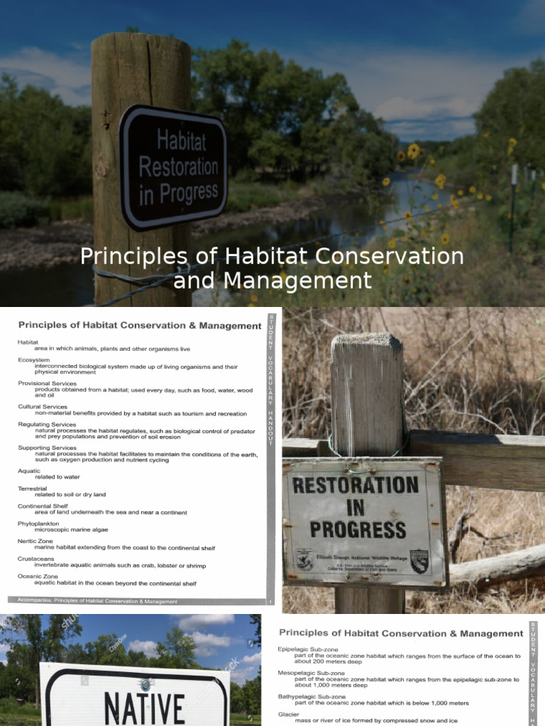Principles of Habitat Conservation & Management | PDF