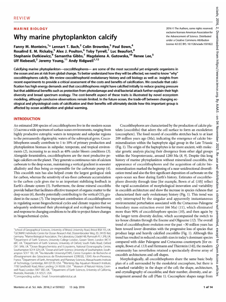 SciAdv 2016 Volume 2 Access Notice | PDF