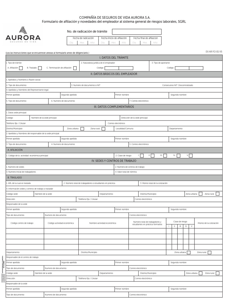 Formulario-de-Novedades-ARL | PDF | Telefonía móvil