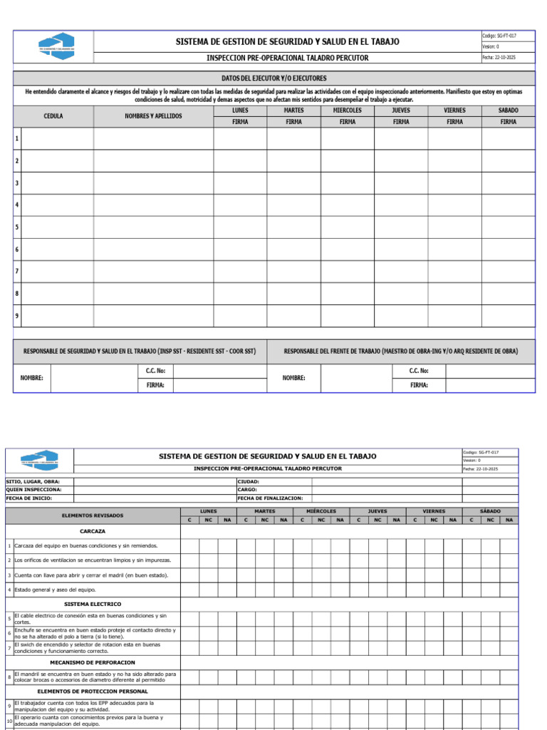 Inspe Taladro. | PDF