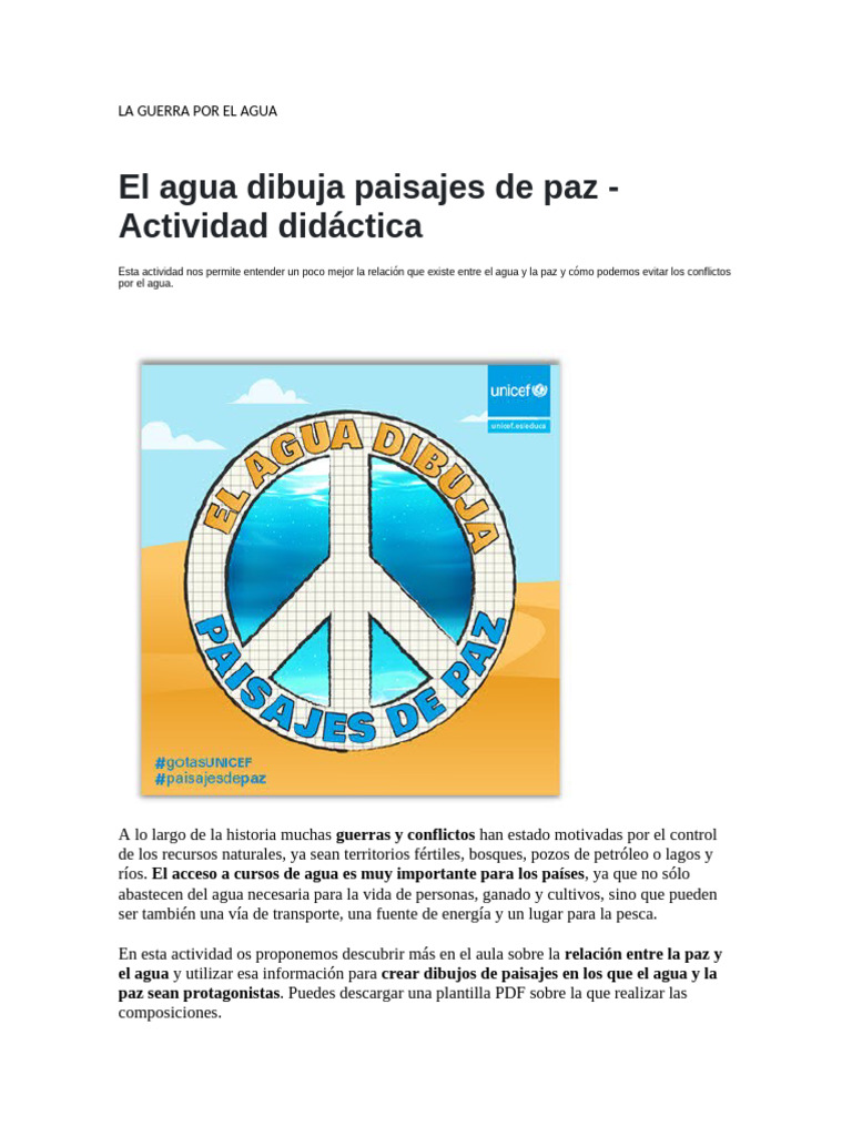 Dibujos de la Guerra del Agua | PDF | Agua | Río