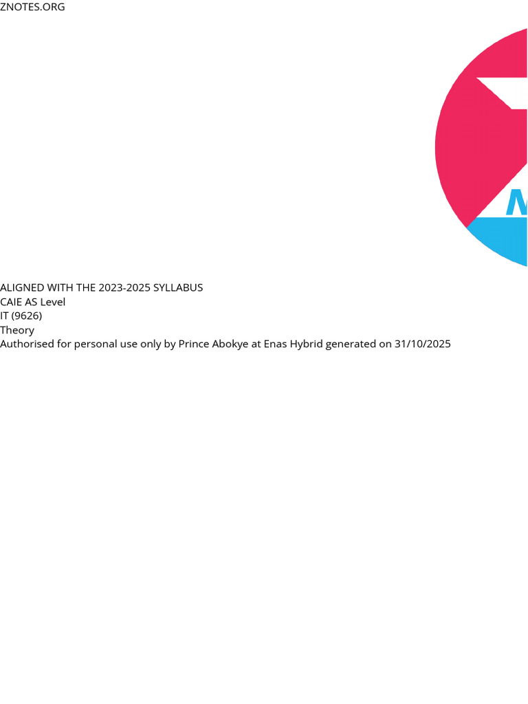 Caie as Level It Theory | PDF | Operating System | Software