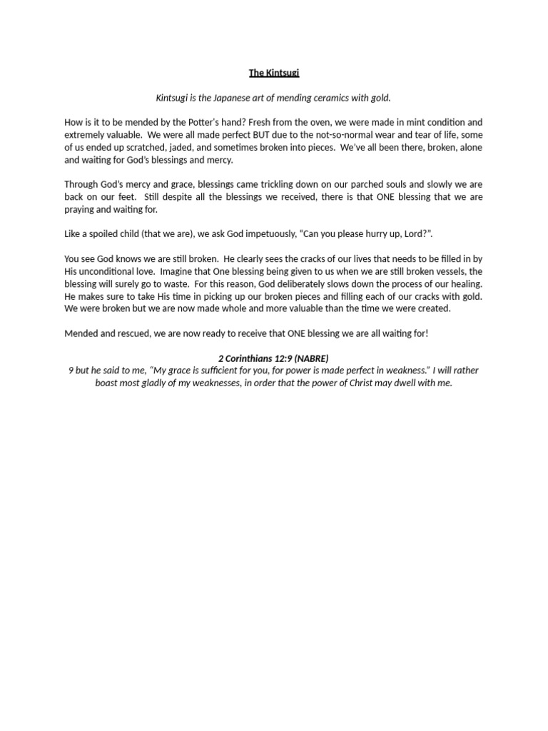 The Kintsugi | PDF