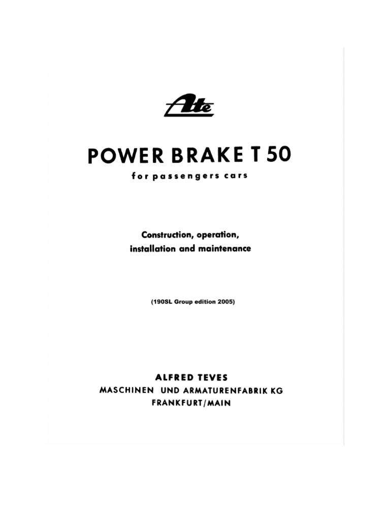 Brakes ATE Power Brake T50-Manual | PDF