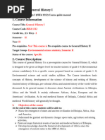 History Remedial Module for Ethiopia | PDF | Ethiopia | Horn Of Africa