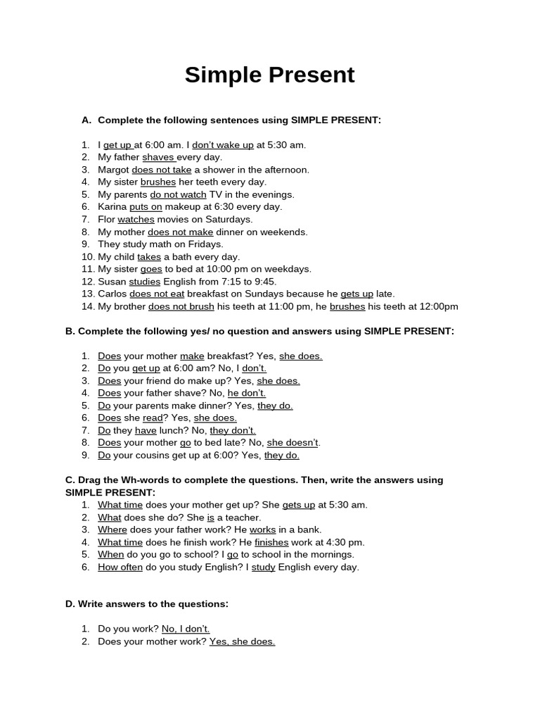 Grammar Lesson 1 | PDF
