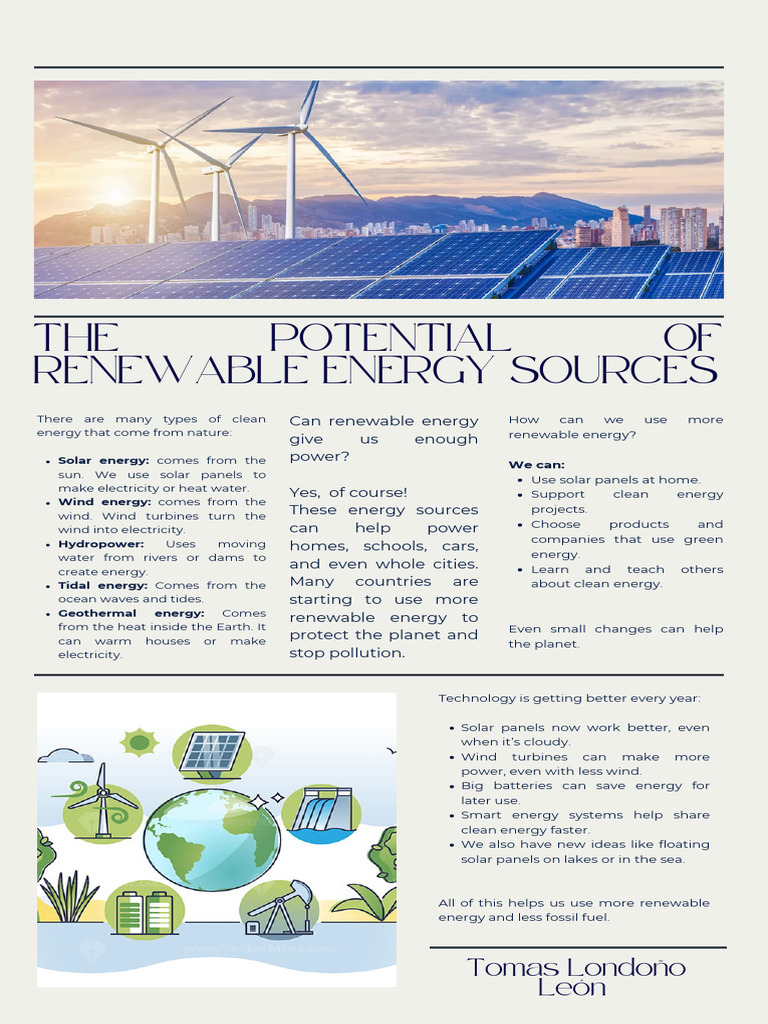 The Potential of Renewable Energy Sources | PDF | Renewable Energy ...