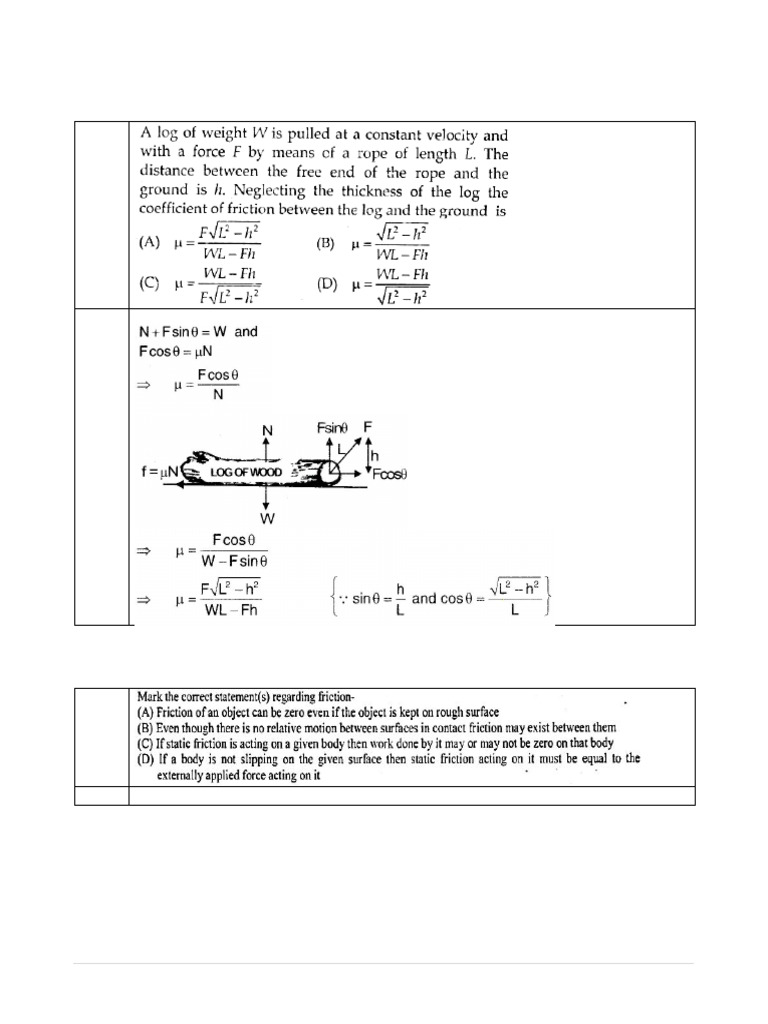 Types of Friction and Laws of Friction (M | PDF