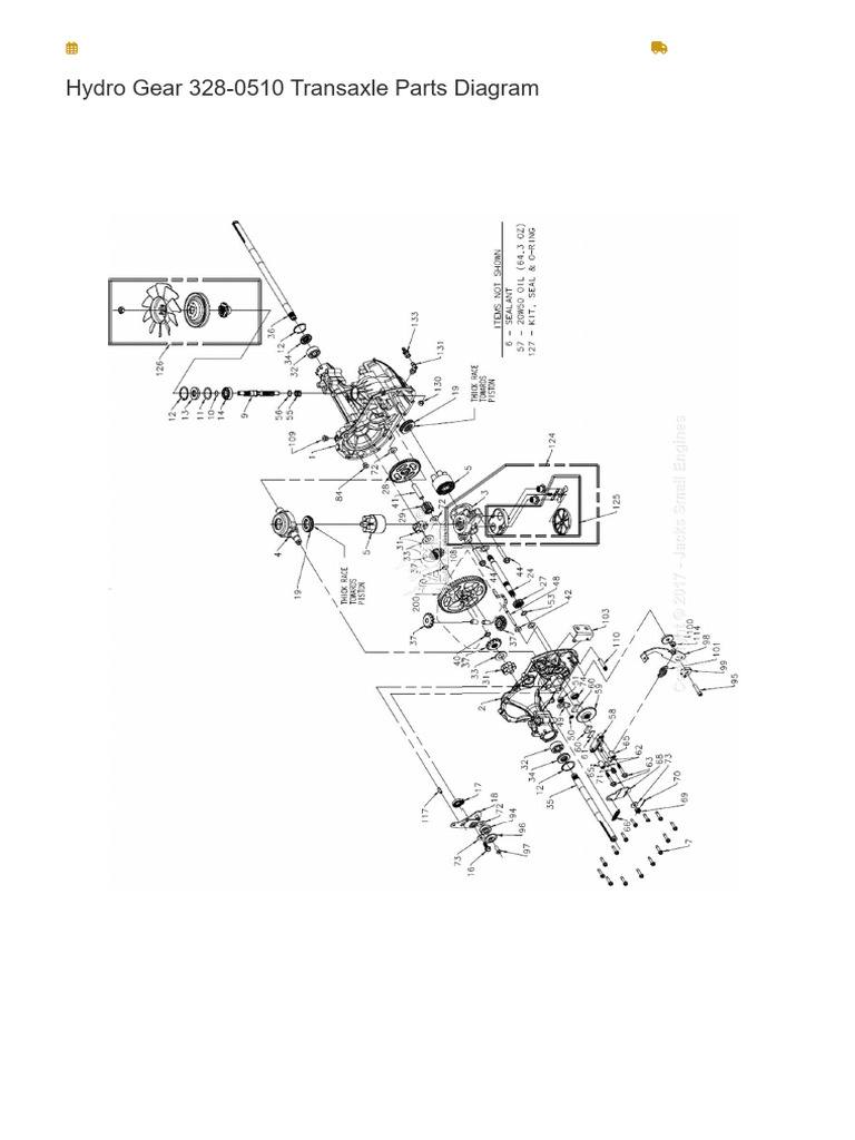 Hydro Gear 328-0510 Parts Diagram For Transaxle | PDF