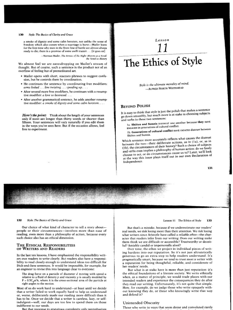 Ethics of Writing: Clarity and Responsibility | PDF | Argument | Logic