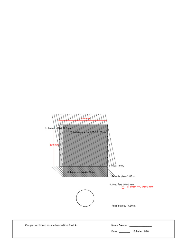 Coupe Verticale Mur Fondation Plot4 A3 | PDF
