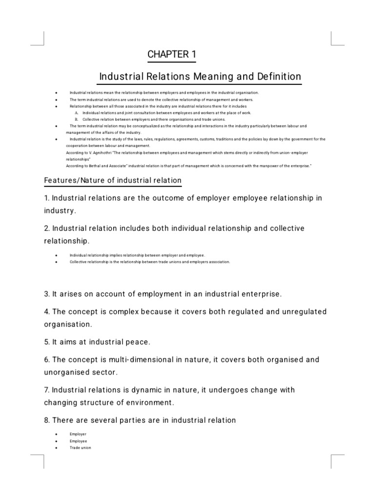 Industrial Relations Meaning and Definition | PDF | Trade Union | Guild