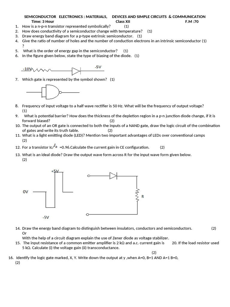 Semiconductor Devices Assignment Kv4 | PDF | P–N Junction | Diode
