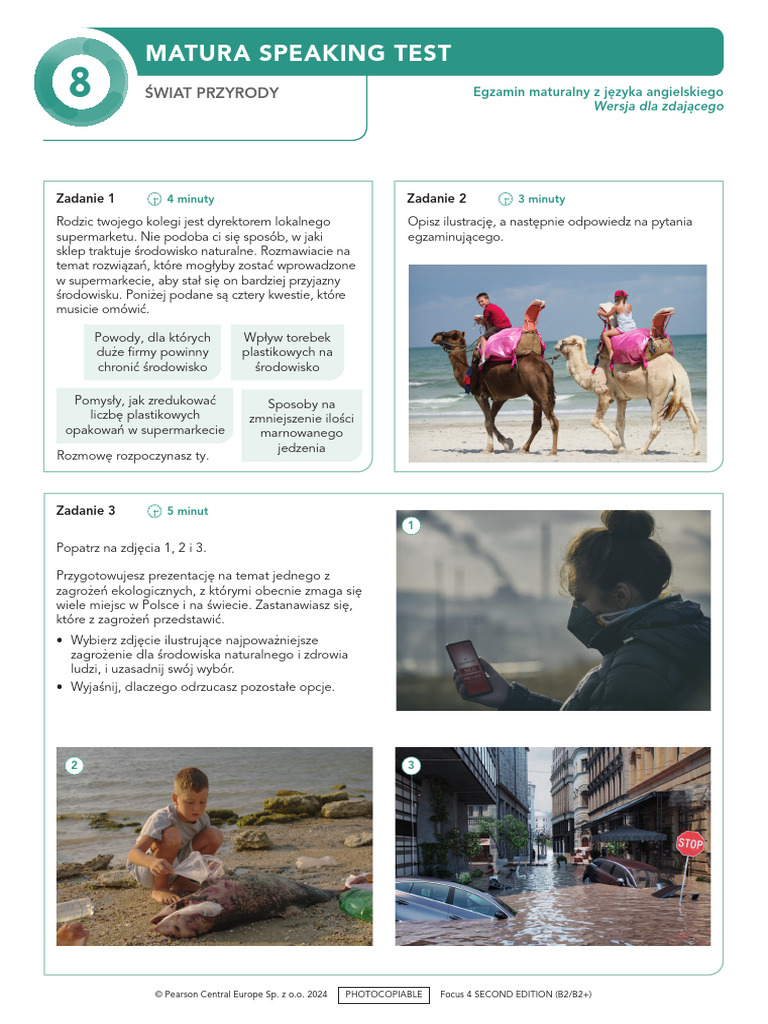 Focus4 2E Matura Speaking Unit 8 For Student | PDF