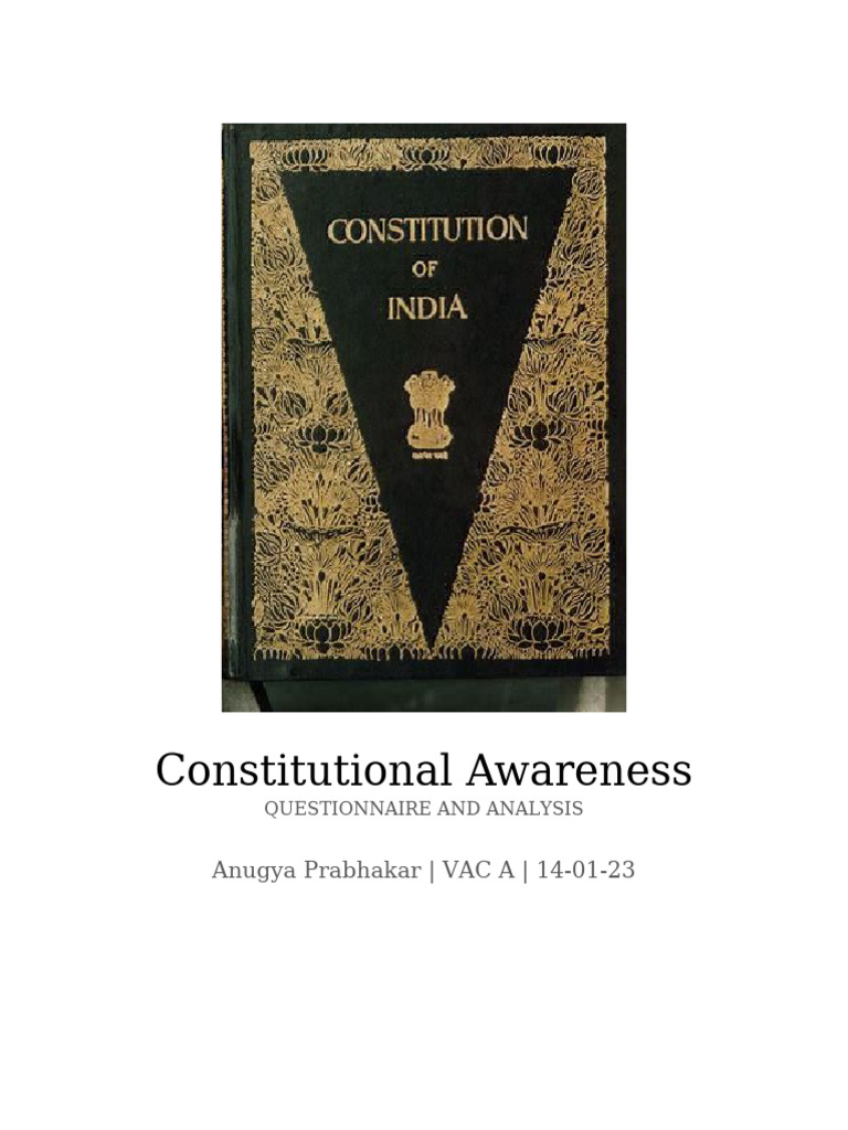 Constitutional Awareness | PDF
