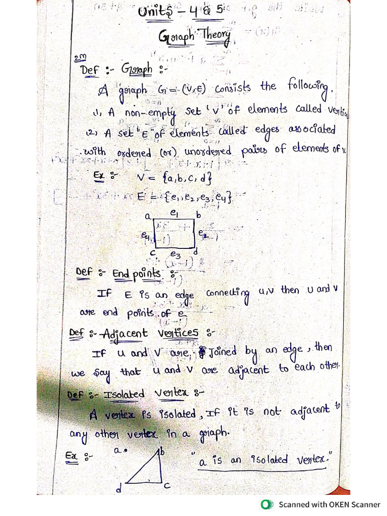 Graph Theory Notes | PDF