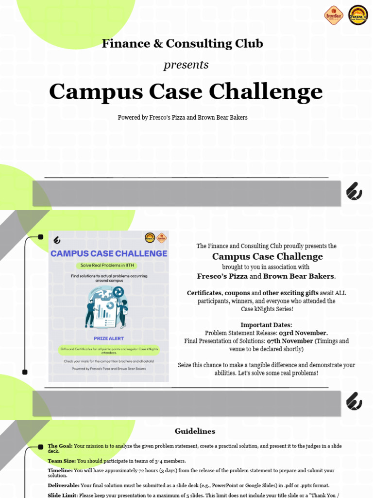 Campus Case Challenge Registration 2023 | PDF