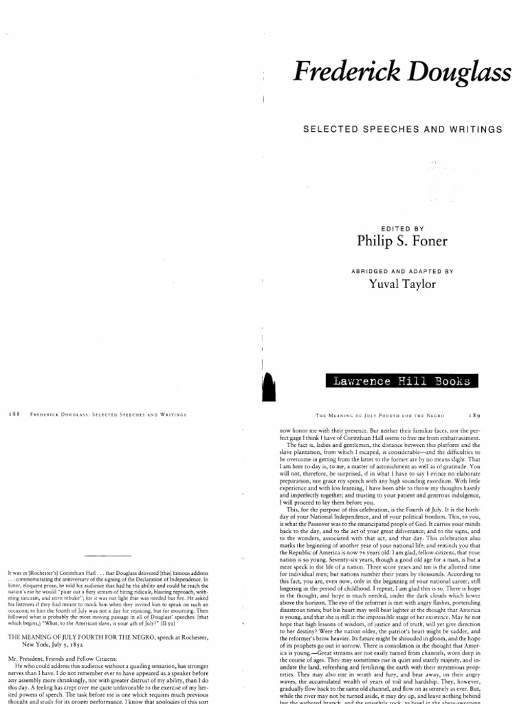 Frederick Douglass - What to the Slave is the Fourth of July | PDF