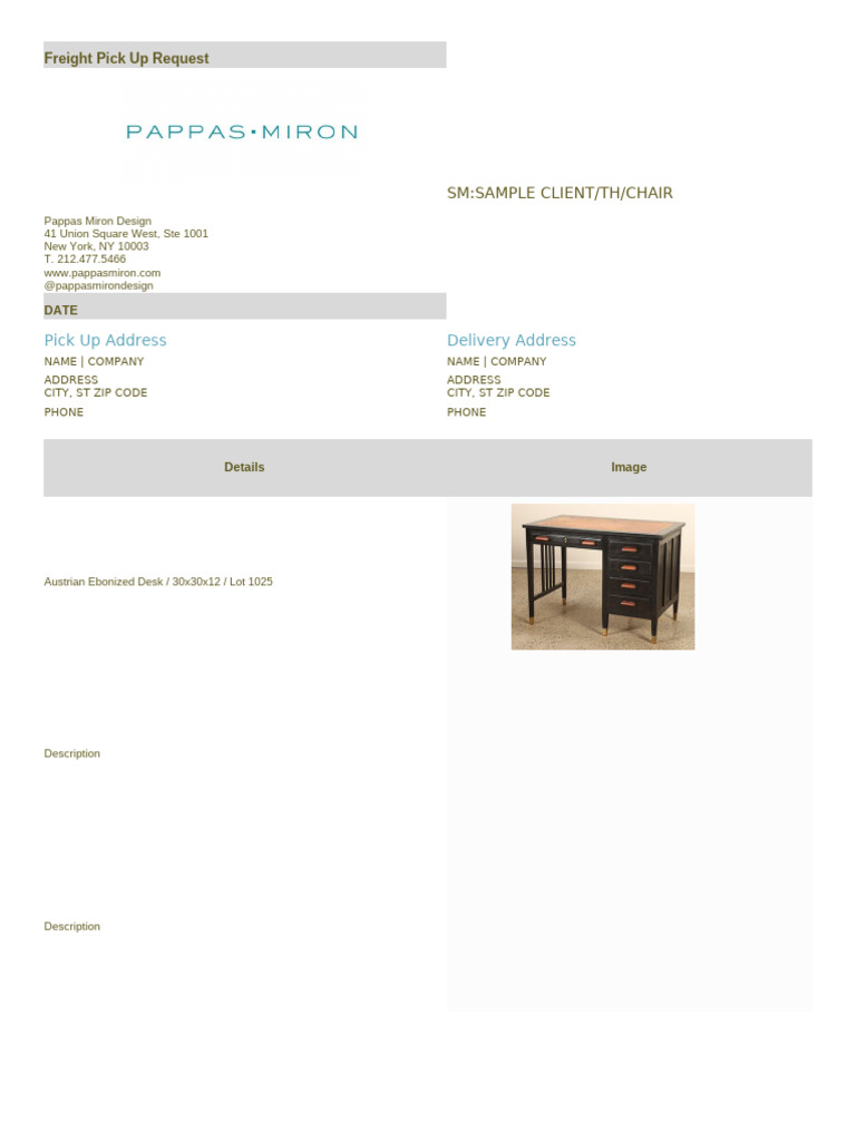 Freight Request TEMPLATE | PDF | Zip Code