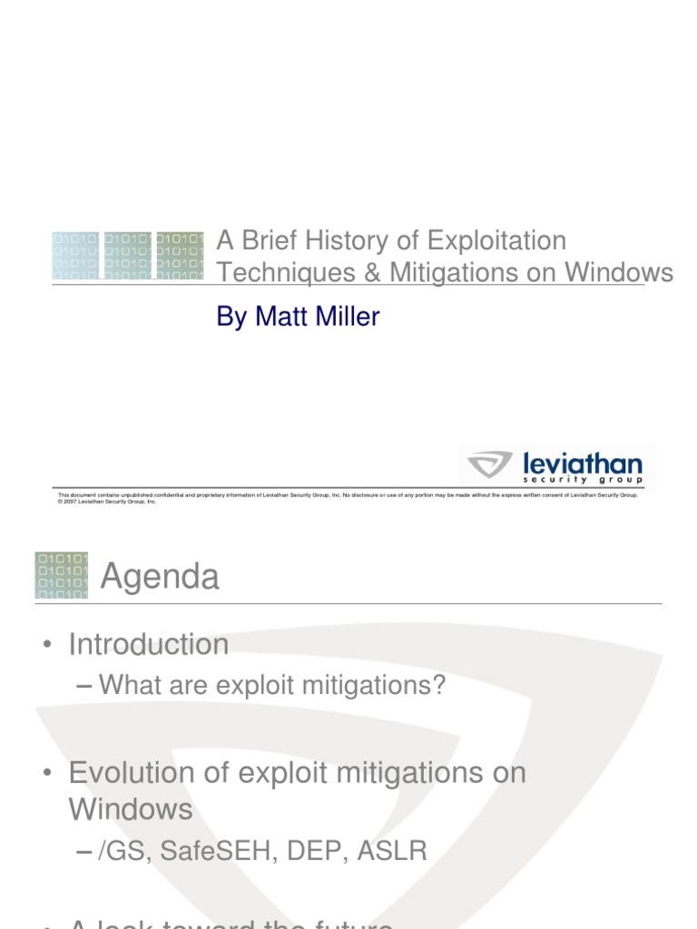 A Brief History of Exploitation Techniques and Mitigations On Windows ...