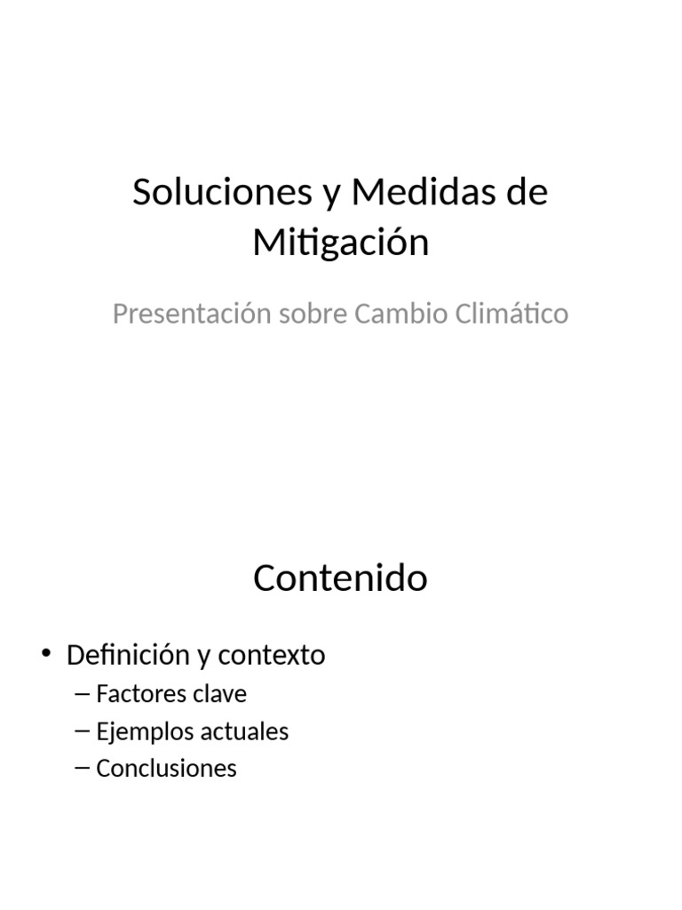 Soluciones y Medidas de Mitigación | PDF