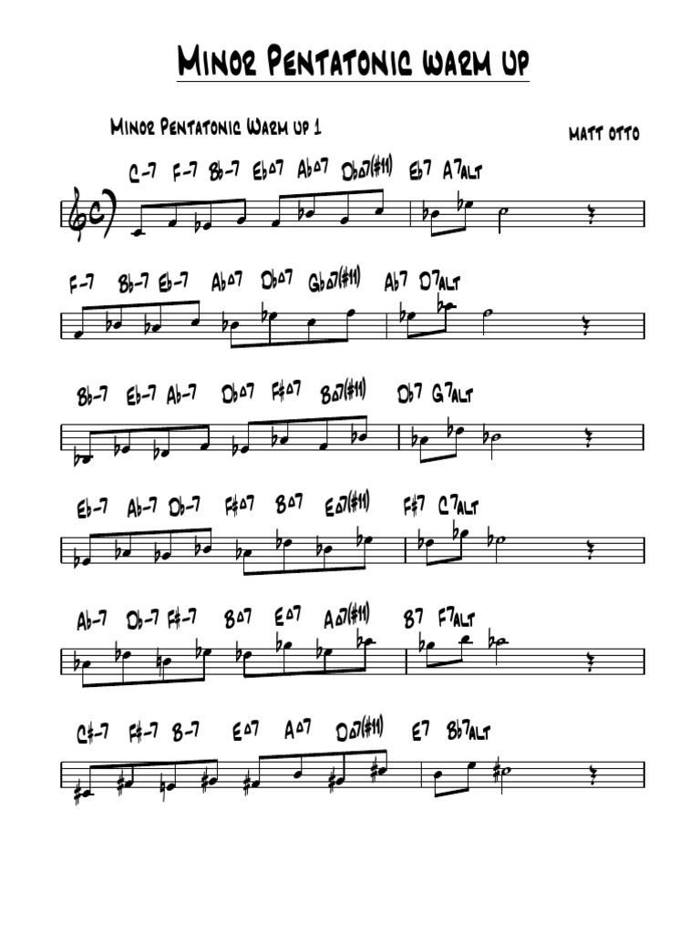 Lesson 153 Minor Pent Warm Up | PDF
