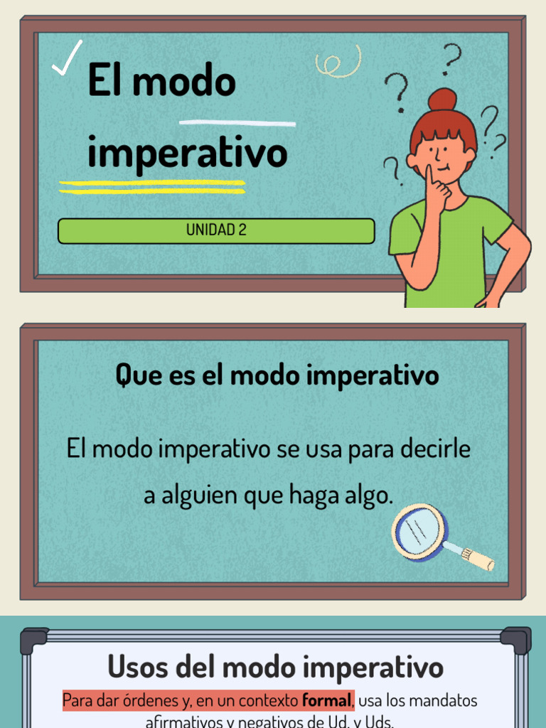 El Modo Imperativo | PDF