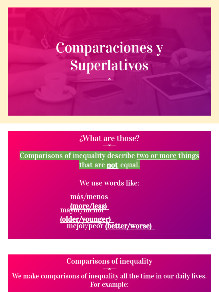 Comparisons - Superlatives Guided Notes - SLIDES | PDF | Languages ...