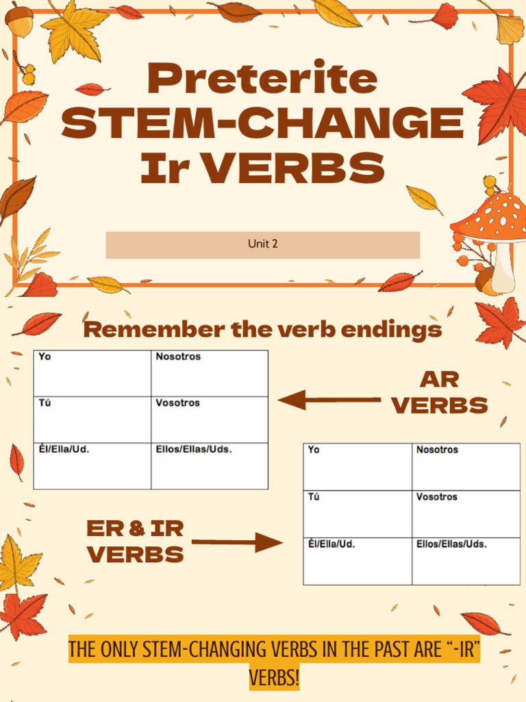 Stem-Change Verbs Ir | PDF