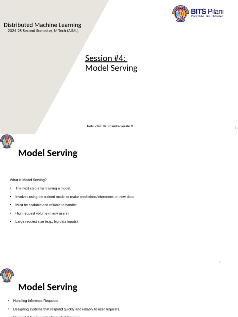 New 4 24 May DML Model Serving | PDF | Scalability | Machine Learning