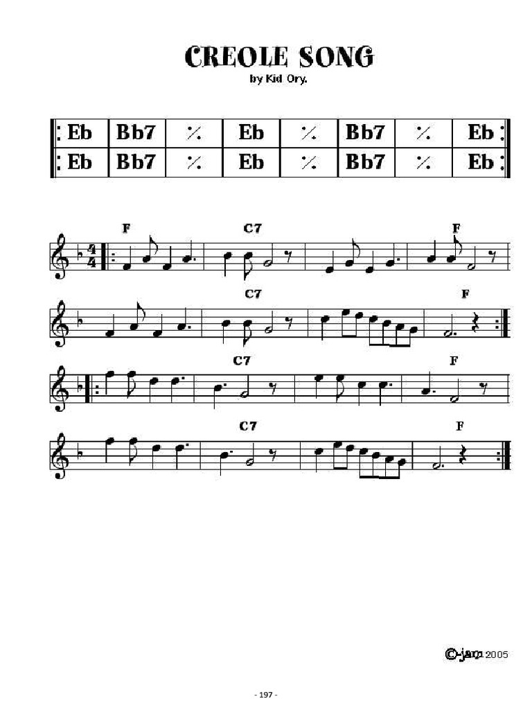 Creole Song | PDF