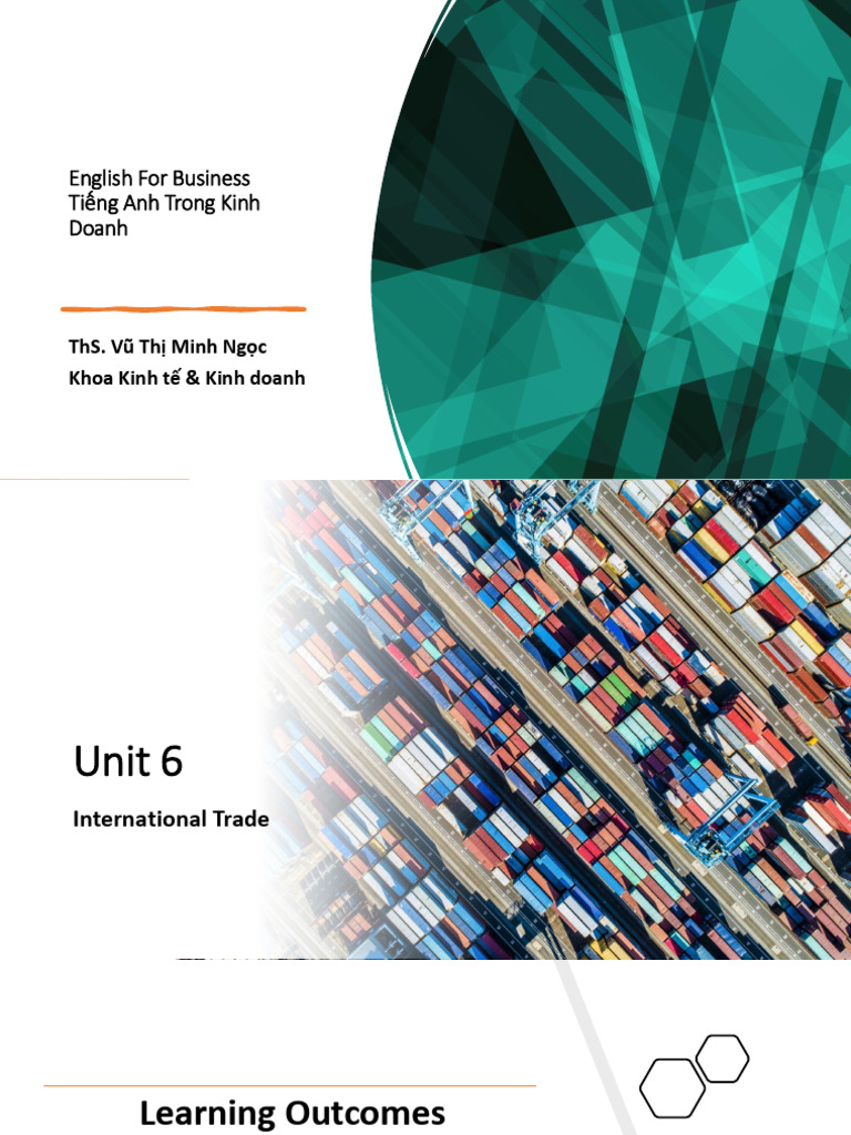 Unit 6. International Trade | PDF | Bill Of Lading | Cargo