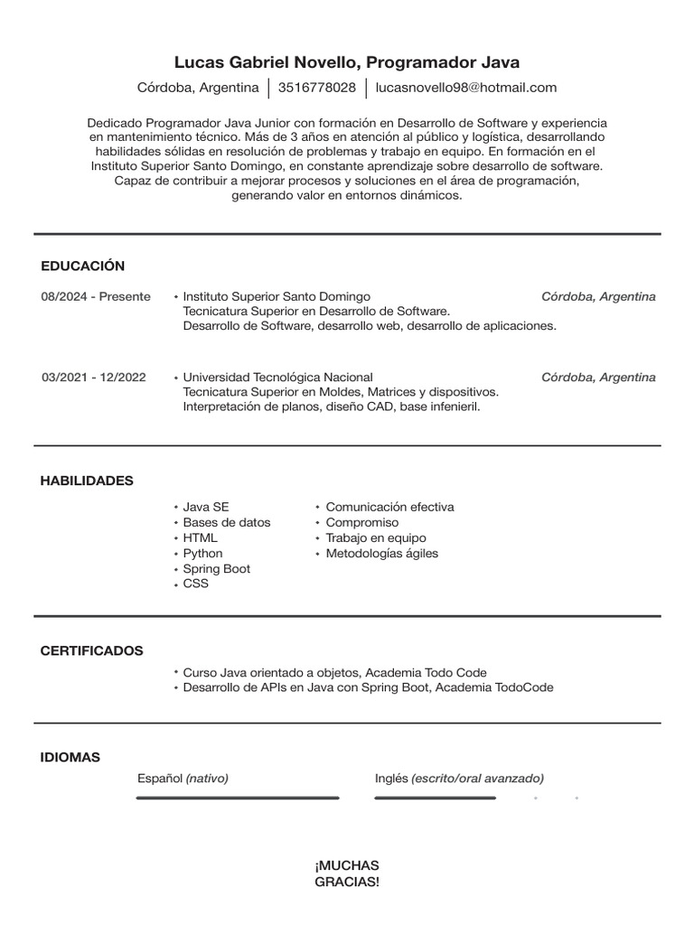 CV Novello Lucas | PDF