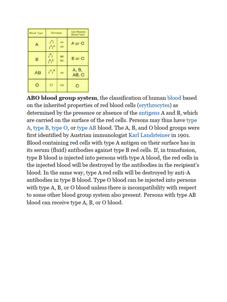 Detailing On Blood Group | PDF