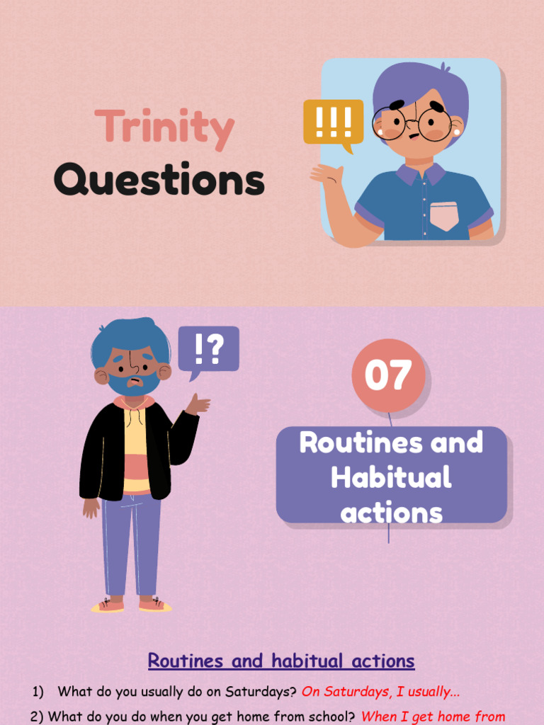 Daily Routines and Habits Questionnaire | PDF