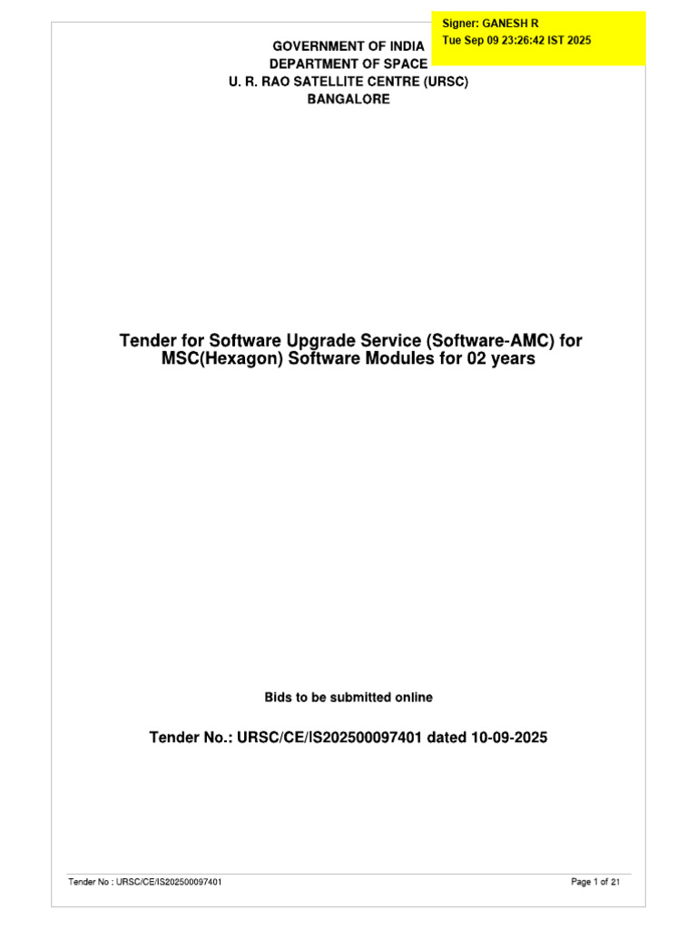 Tendernotice 1 | PDF