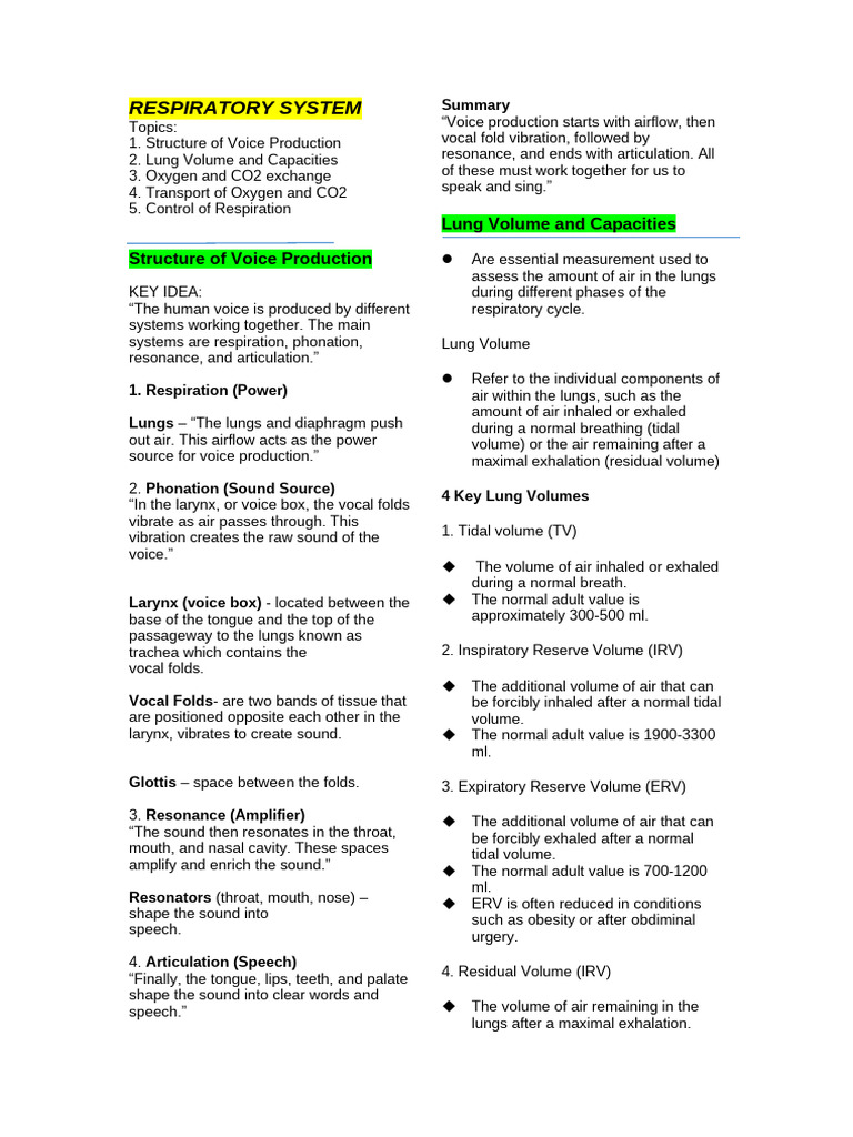 Respiratory System | PDF | Exhalation | Lung