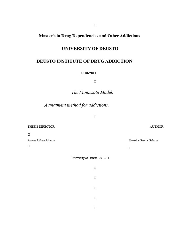 Minnesota Model for Addiction Treatment | PDF | Substance Dependence ...