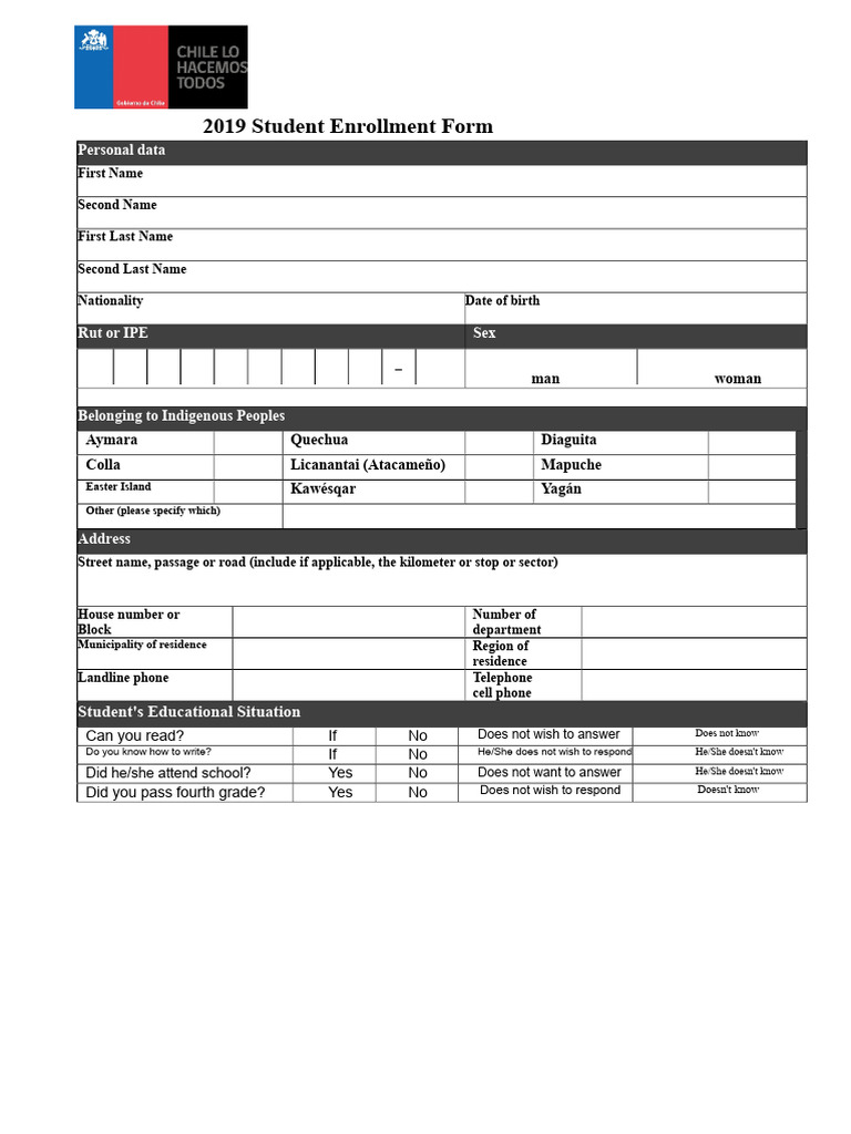 ANNEX 4 Student Registration Form 2024 PDF | PDF