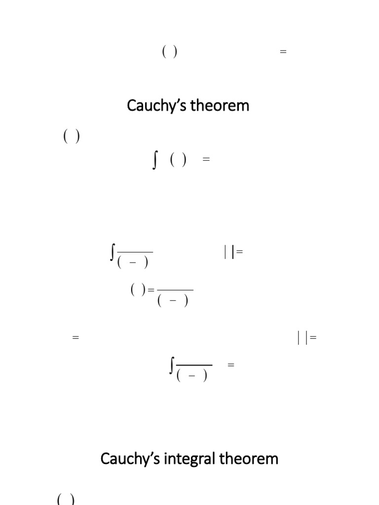 Cauchy-S and Cauchy-S Integral Theorem | PDF