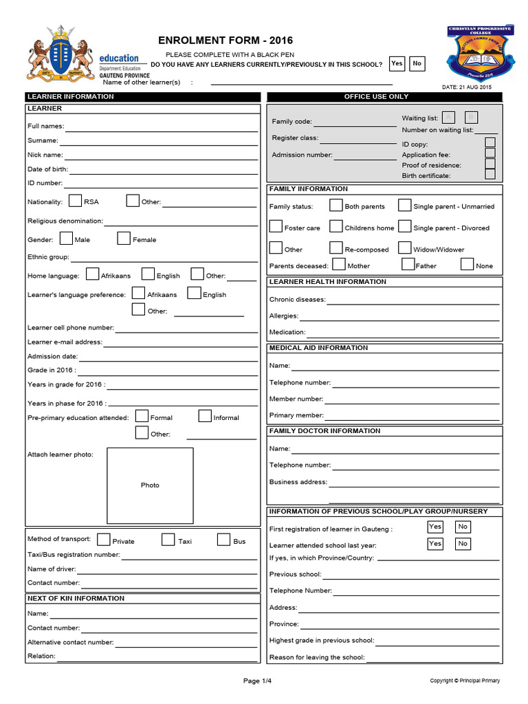 Registration 2016 | PDF | Indemnity