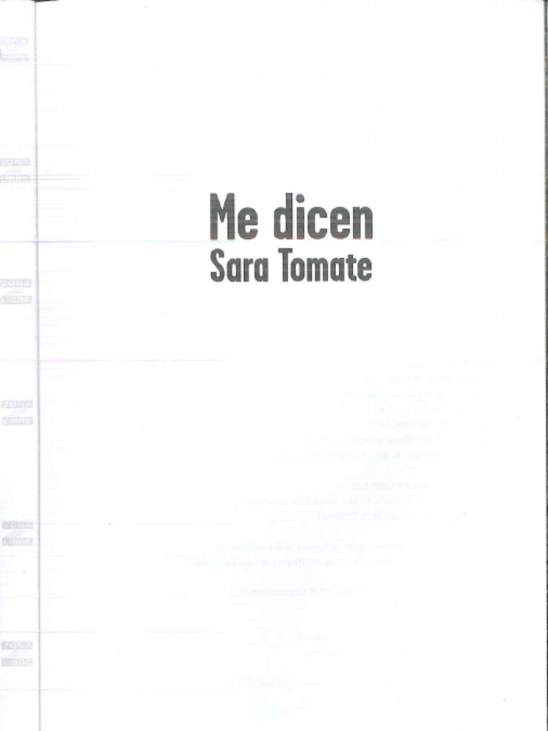 Me Dicen Sara Tomate | PDF