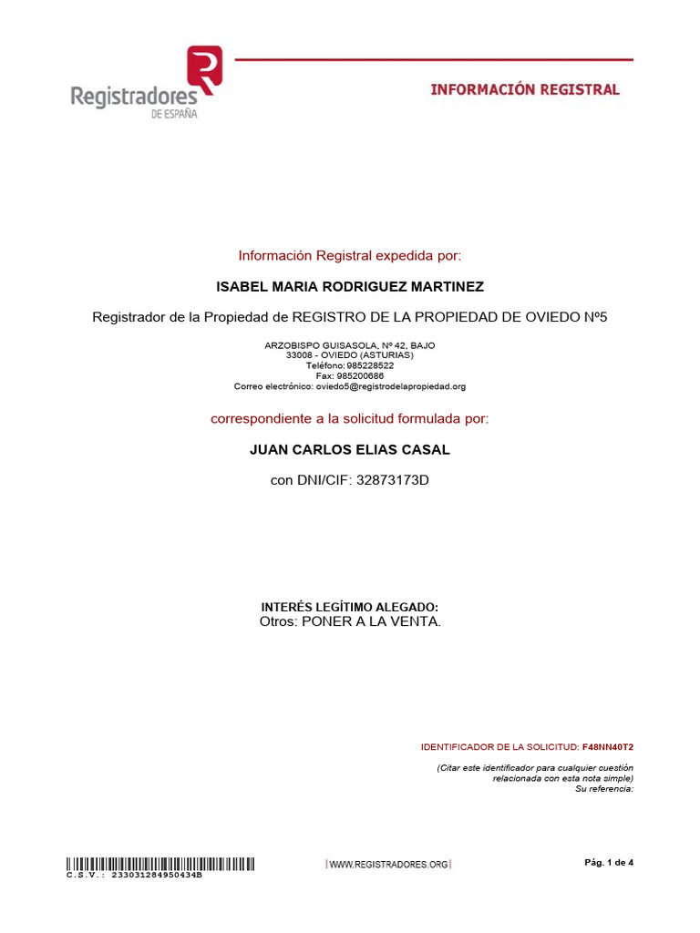 Nota Simple Cuadra Con Pajar | PDF | Archivo de computadora | Documento