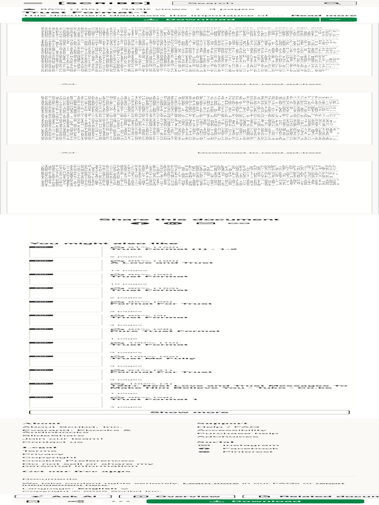 Trust Format-1 PDF Love | PDF